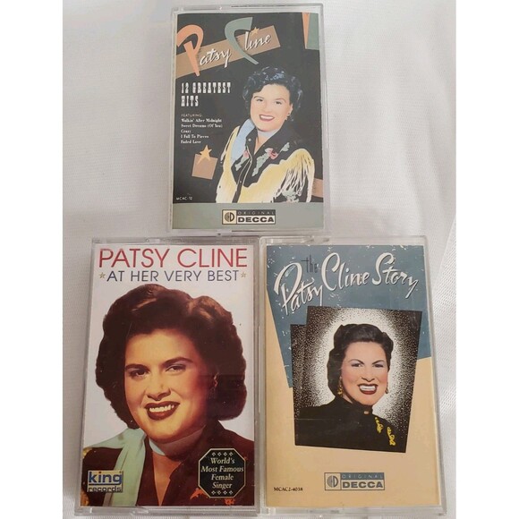 Media | Lot Of 3 Patsy Cline Cassettes Greatest Hits At Her Very Best ...